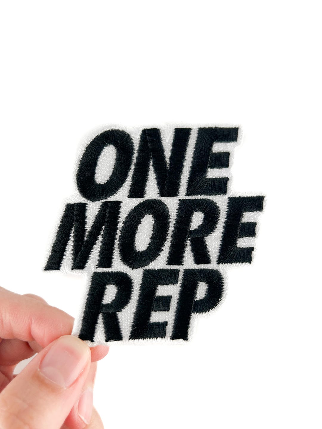 One More Rep Patch | Gym Motivation Embroidered Iron on Patch | Fitness ...