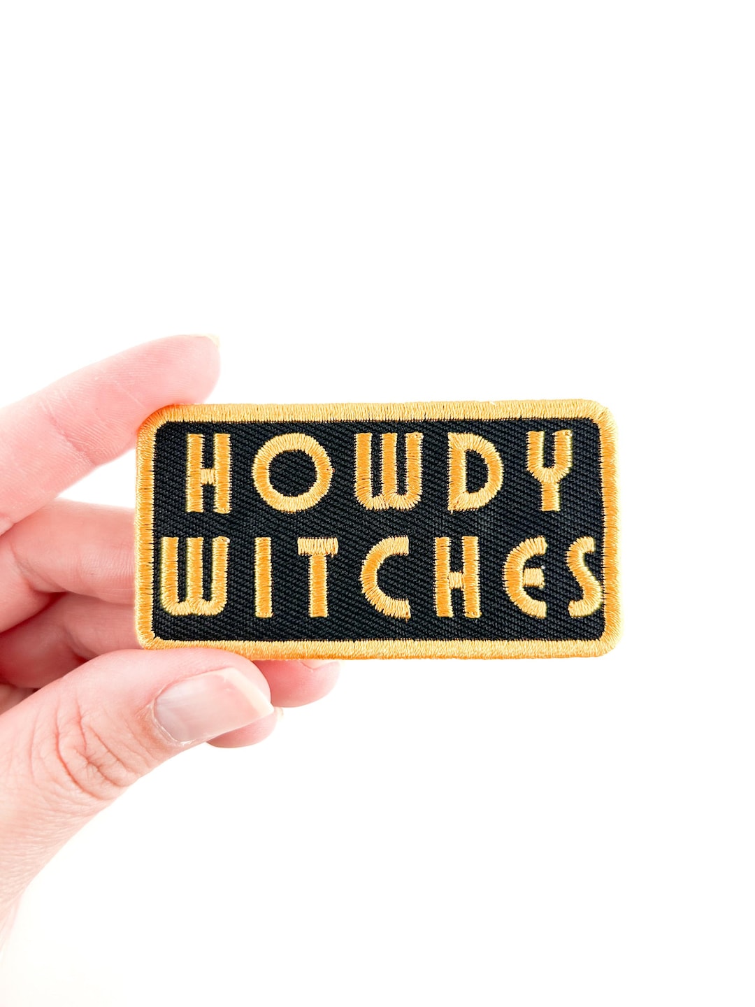 Howdy Witches Embroidered Iron on Sew on Patch | Patch for Hats ...