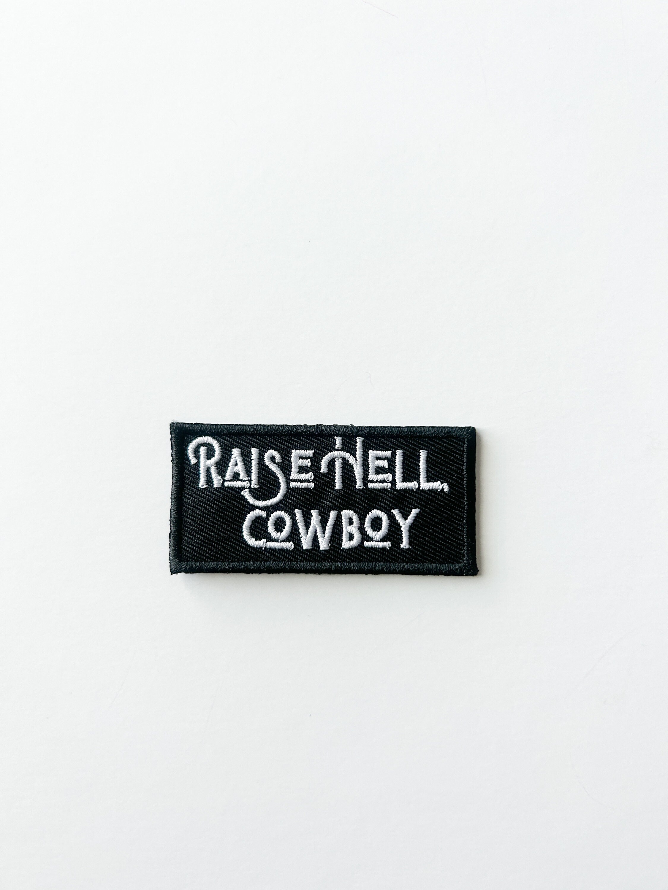 Raise Hell Cowboy Embroidered Iron-on Patch for Clothing, Hats and Bags ...