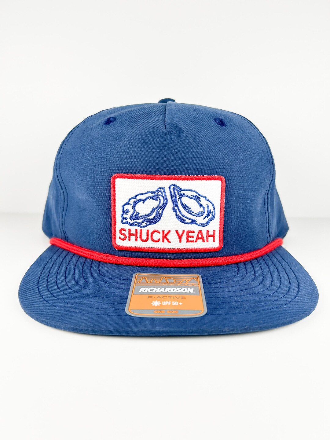 Shuck Yeah Embroidered Patch Hat Richardson 256 Umpqua Rope Snapback ...