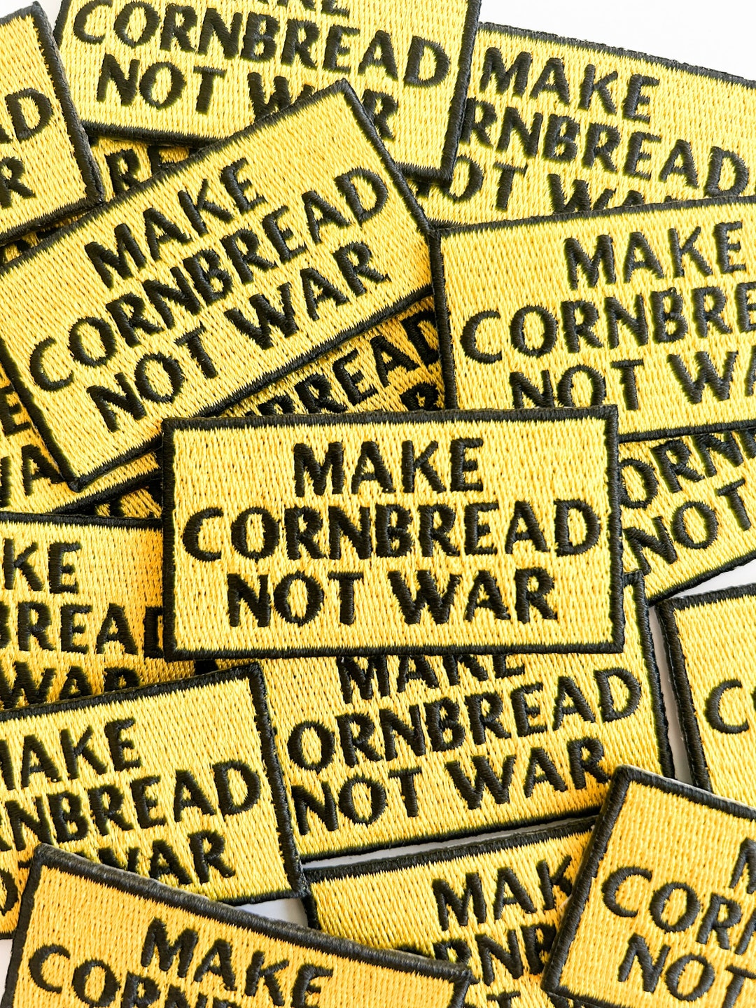 Embroidered "make Cornbread Not War" Iron-on Sew-on Patch | Hats ...