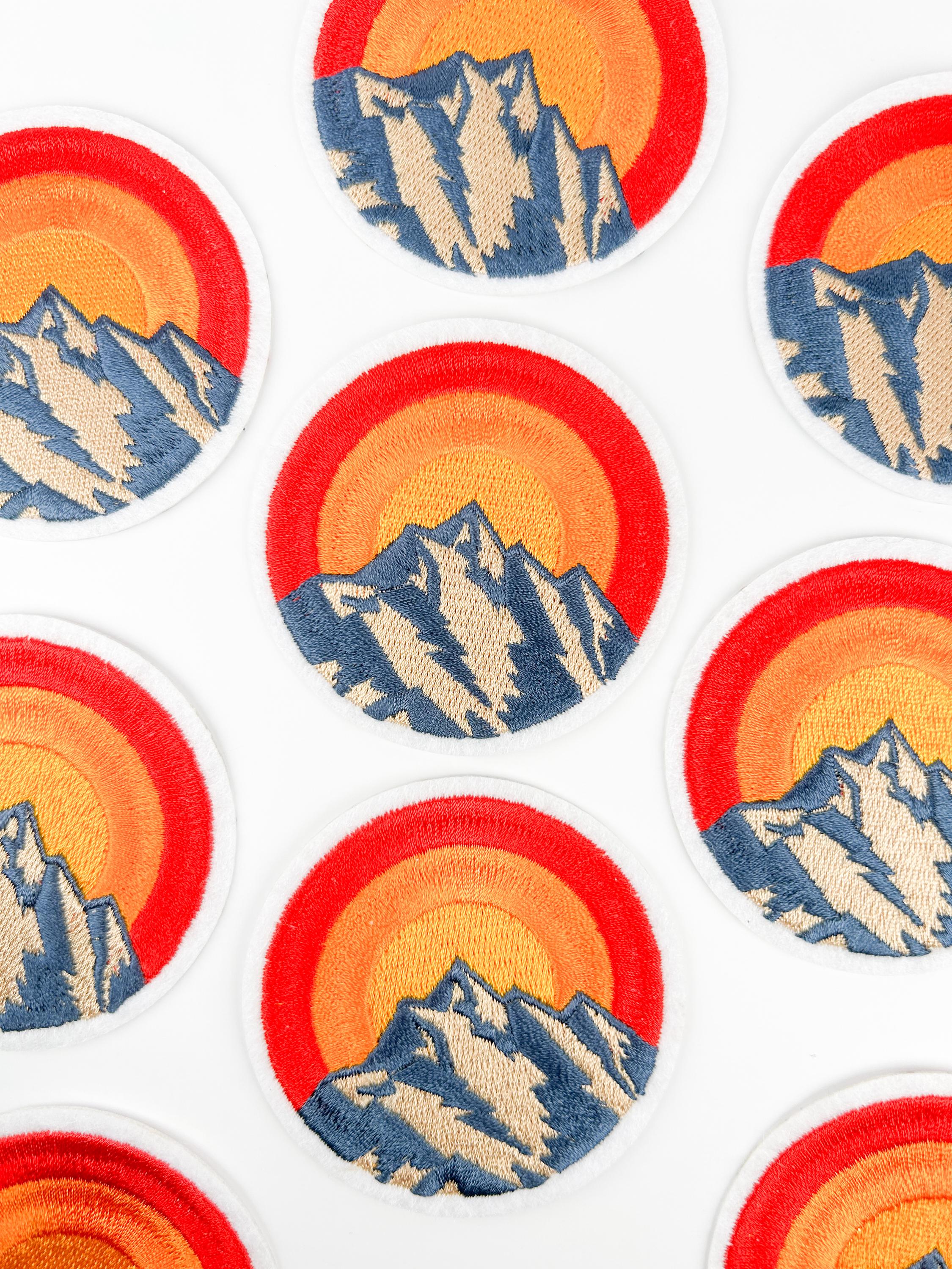 Embroidered Mountain Iron on Sew on Patch | Hats, Clothings and Bags ...