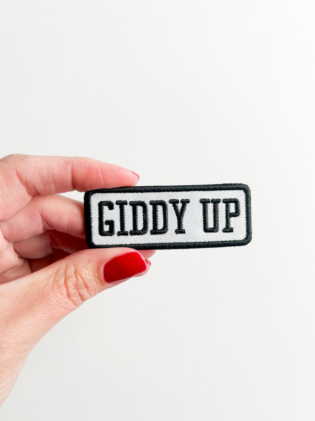 Giddy up Patch Embroidered Iron-on Patch Southern Outlaw Country Charm, Cowboy Patch ...