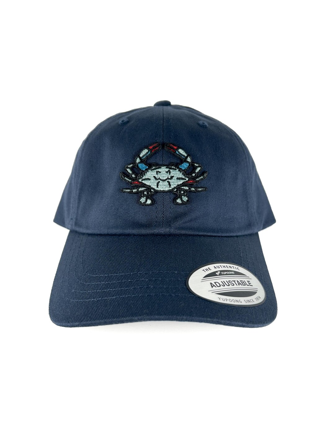 Blue Crab Embroidered Patch Hat Navy Dad Hat With Embroidered Patch ...