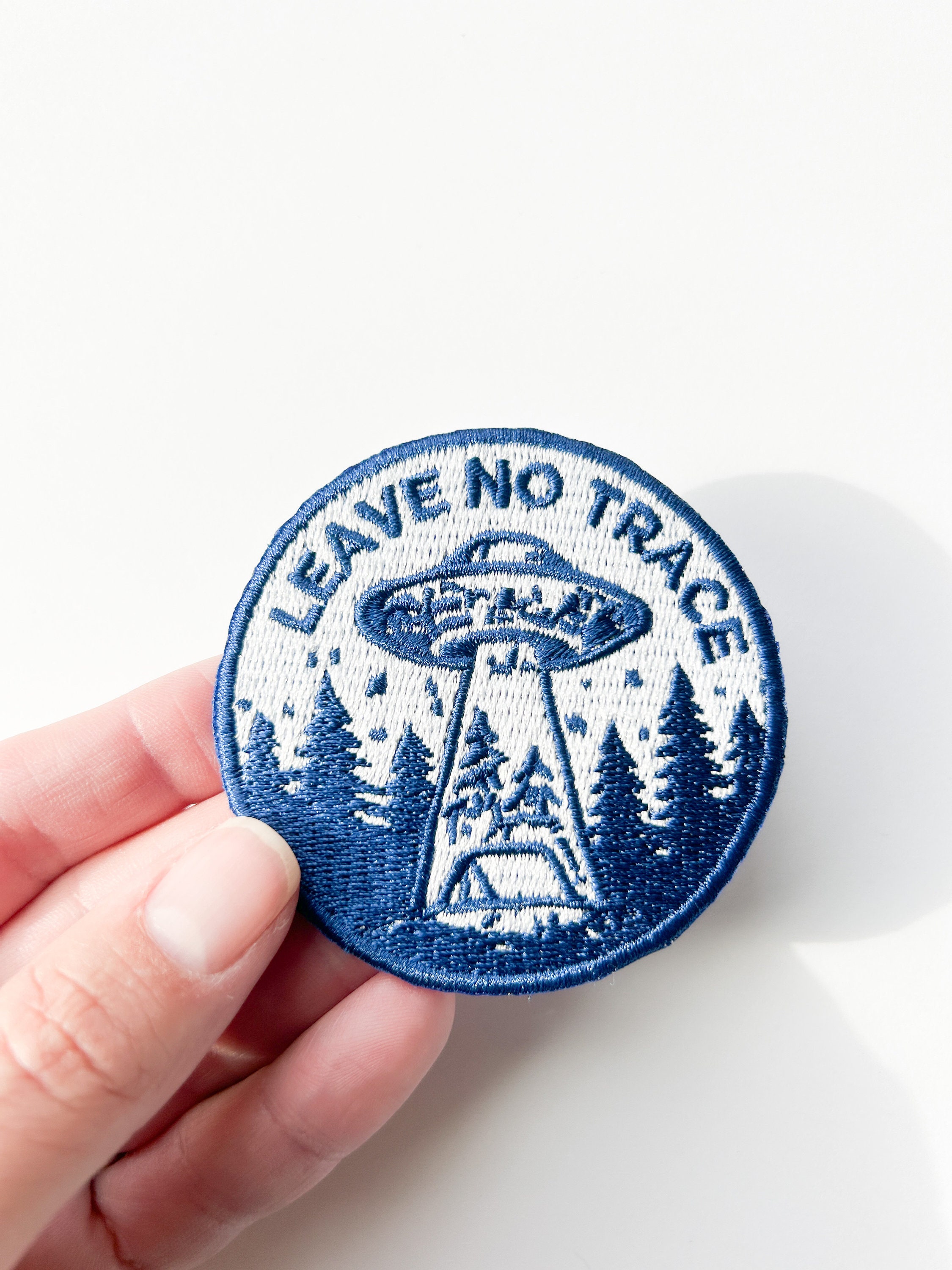 Leave No Trace UFO Patch Embroidered Camping UFO Iron-on Patch - Etsy