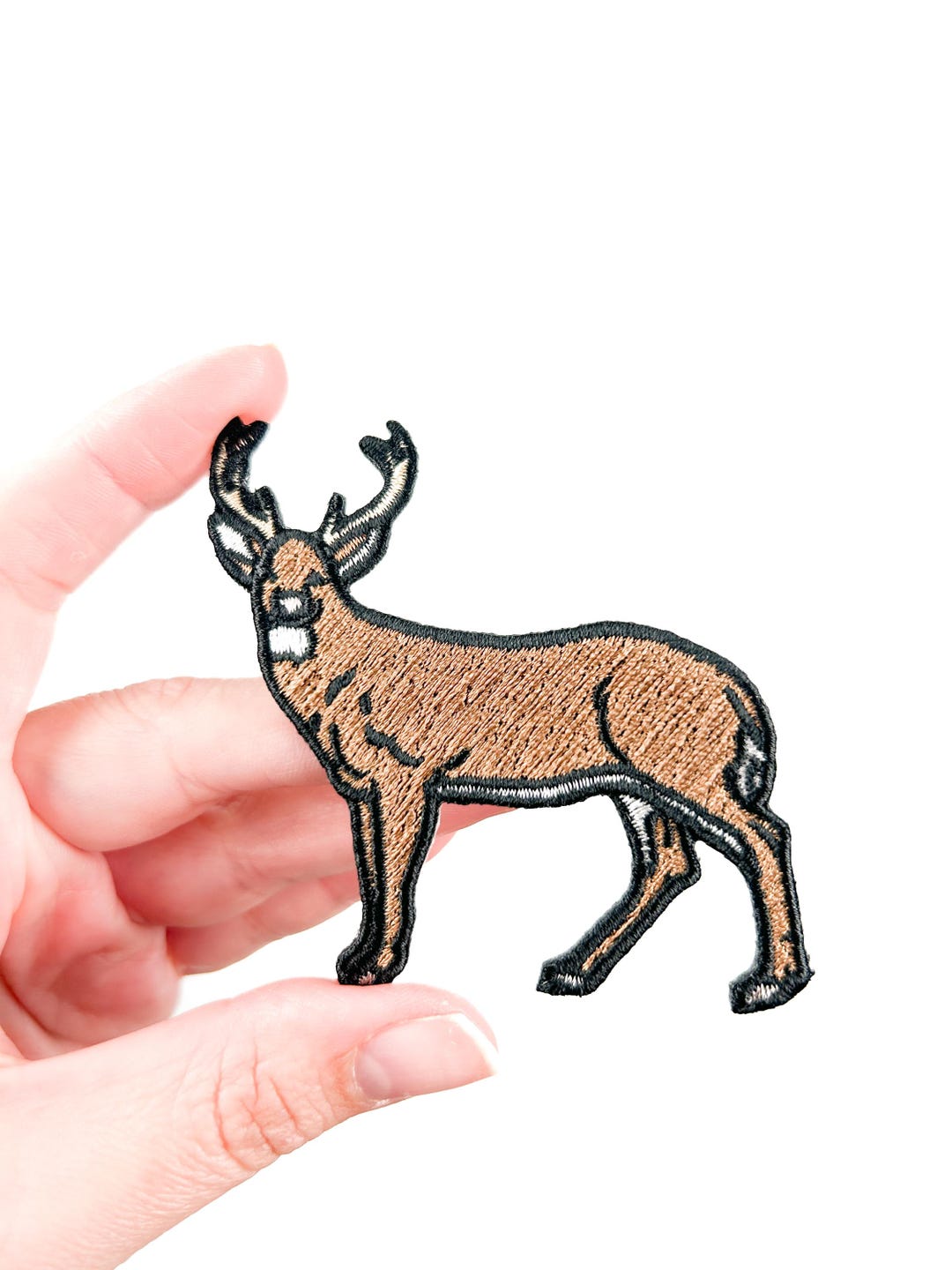 Deer Embroidered Iron on Patch for Hats, Clothing & Bags | Deer Patch ...