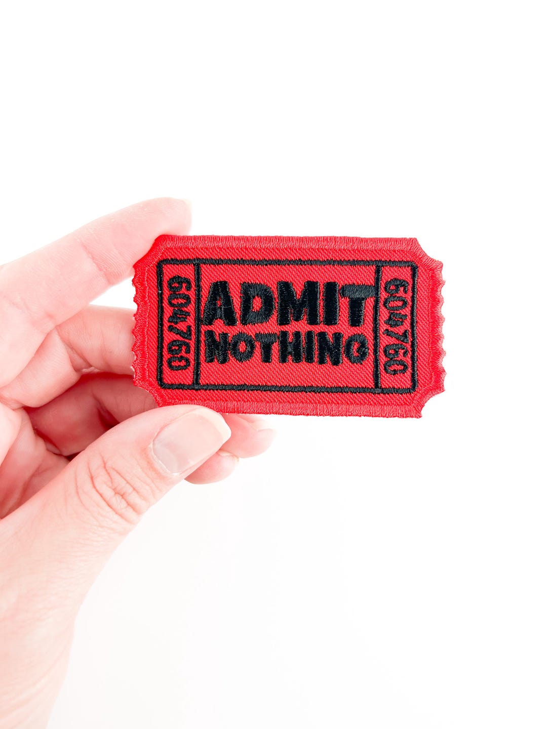 Admit Nothing Embroidered Iron-on Patch for Clothing, Bag and Hat ...