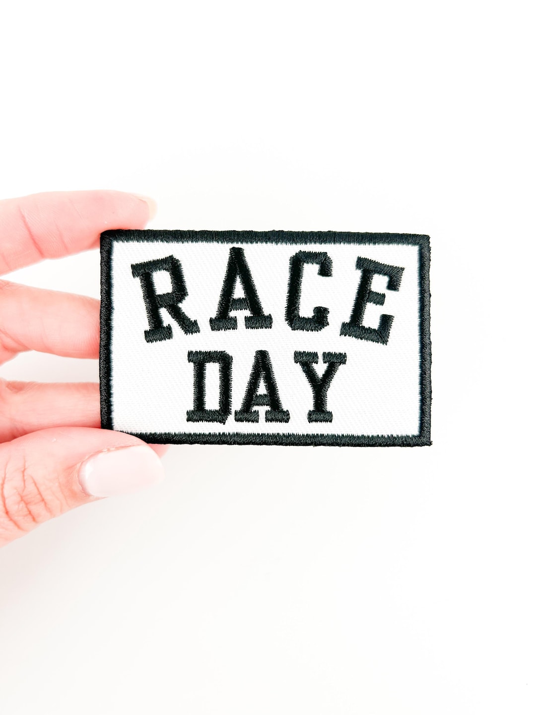 Race Day Embroidered Iron-on Patch - Perfect for Racing Season, Car ...