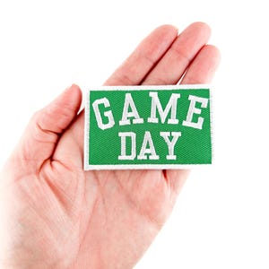 Green Game Day Embroidered Iron-on Patch - Perfect for Tailgate ...