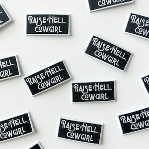 Raise Hell Cowgirl Patch Embroidered Iron-on Patch Southern Country Charm, Cowboy Patch ...