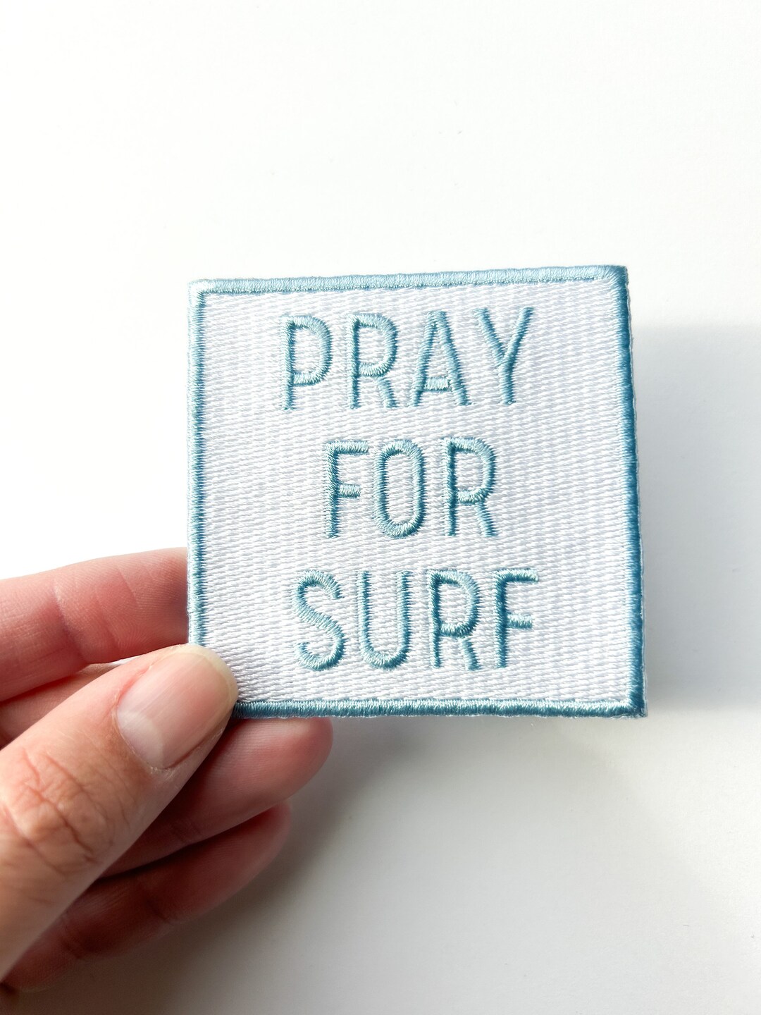 Pray for Surf Embroidered Iron on Patch for Hats, Clothing, Bags ...