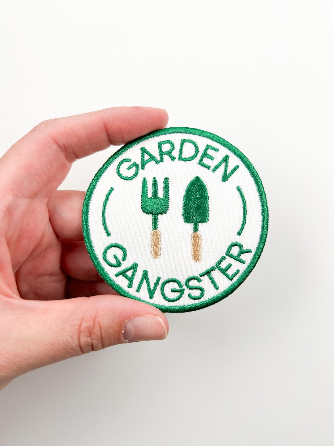 Garden Gangster Embroidered Iron-on Patch - Patch for Hats, Clothing ...