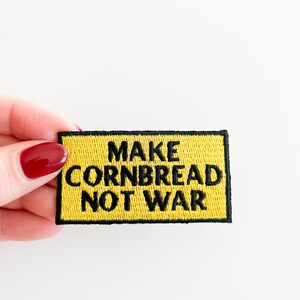 Embroidered "make Cornbread Not War" Iron-on Sew-on Patch | Hats ...