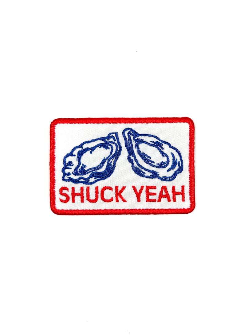 Shuck Yeah Embroidered Iron-on Sew-on Patch | Hats, Clothing and Bags ...