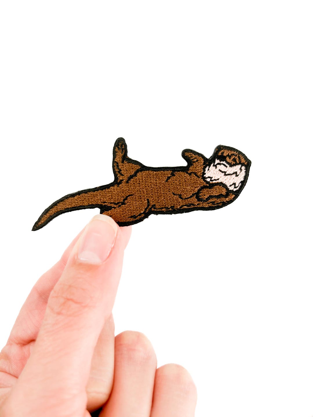 Otter Patch | Cute Animal Embroidered Iron on Patch | River Otter Patch ...