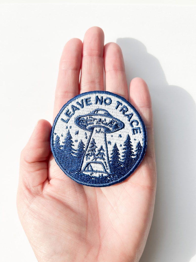 Leave No Trace UFO Patch Embroidered Camping UFO Iron-on Patch for Hat ...