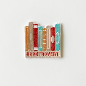 Booktrovert Embroidered Iron-on Patch Definition, Nerd, Bookish ...