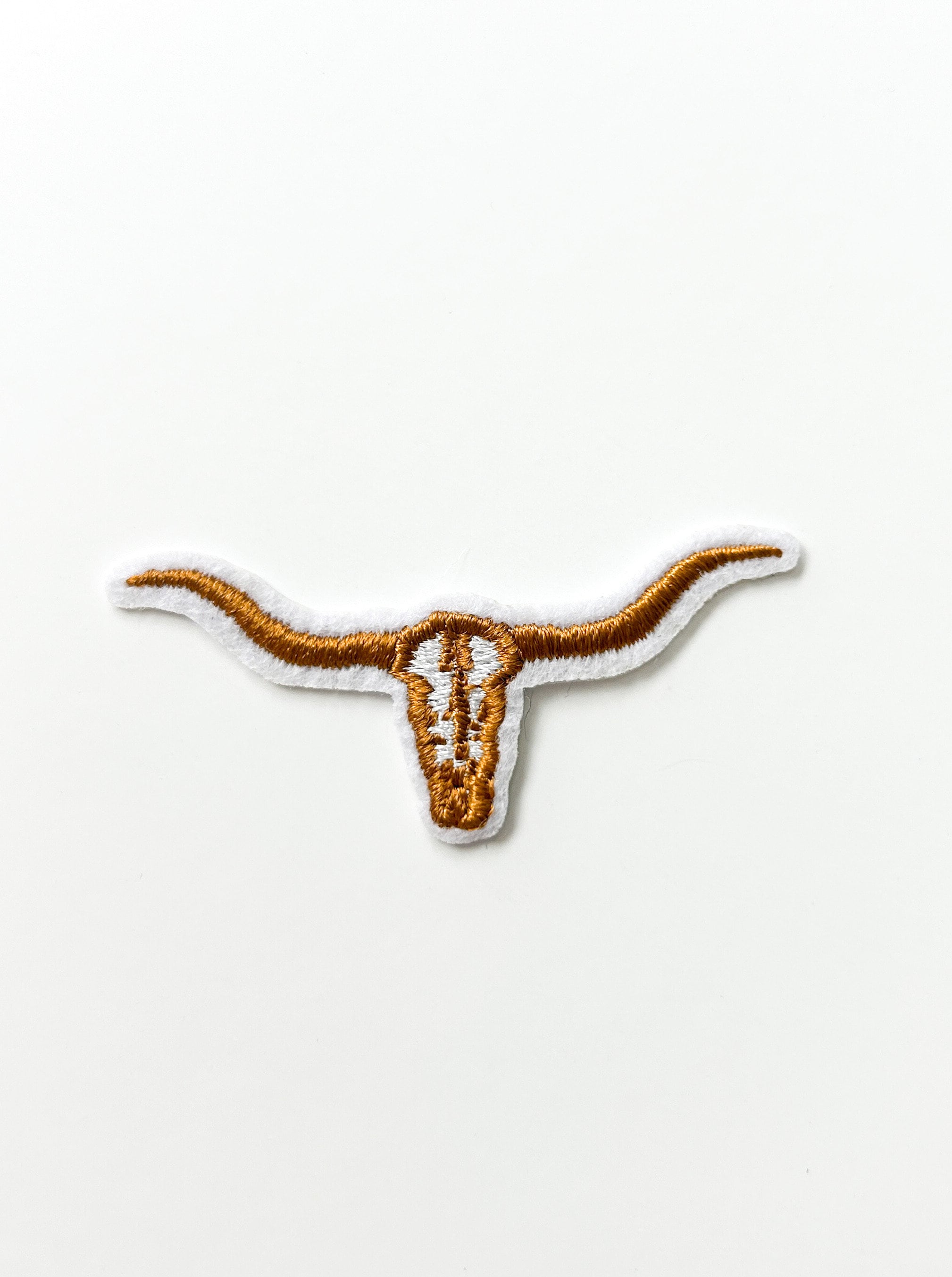 Longhorn Embroidered Iron on Patch for Hats, Clothing and Bags Trucker ...
