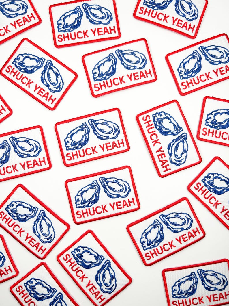 Shuck Yeah Embroidered Iron-on Sew-on Patch | Hats, Clothing and Bags ...