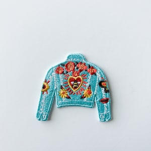 Cowgirl Jean Jacket Patch Embroidered Iron-on Patch Southern Outlaw ...