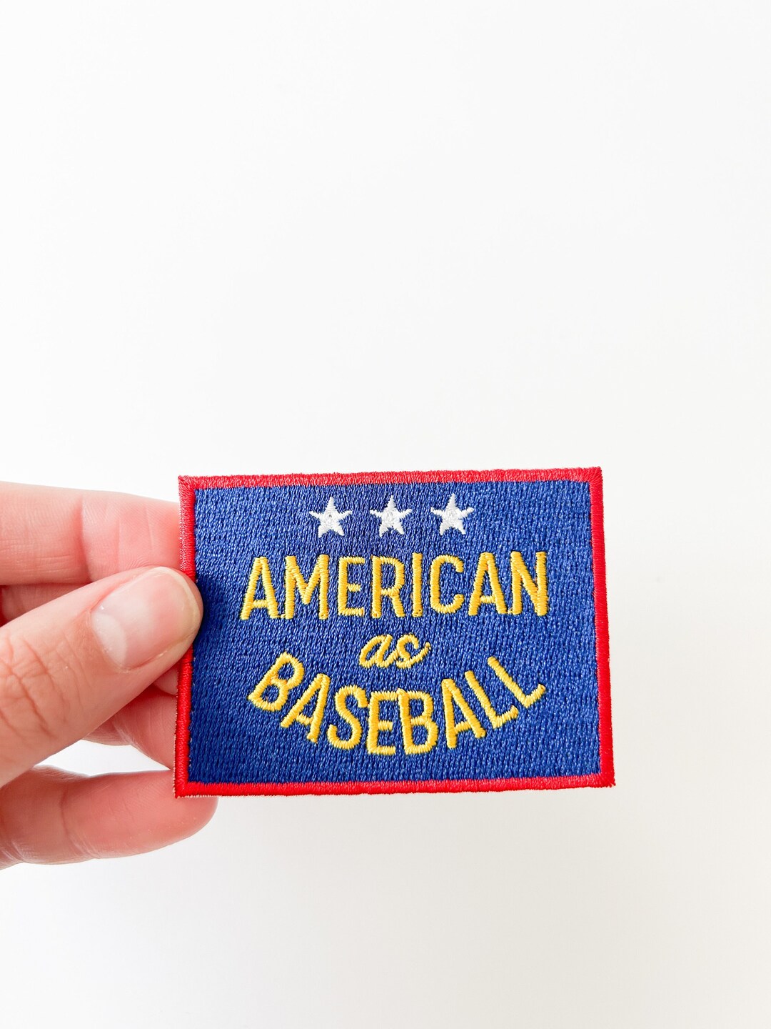 American as Baseball Iron-on Patch Embroidered Patch for Hat, Clothing ...