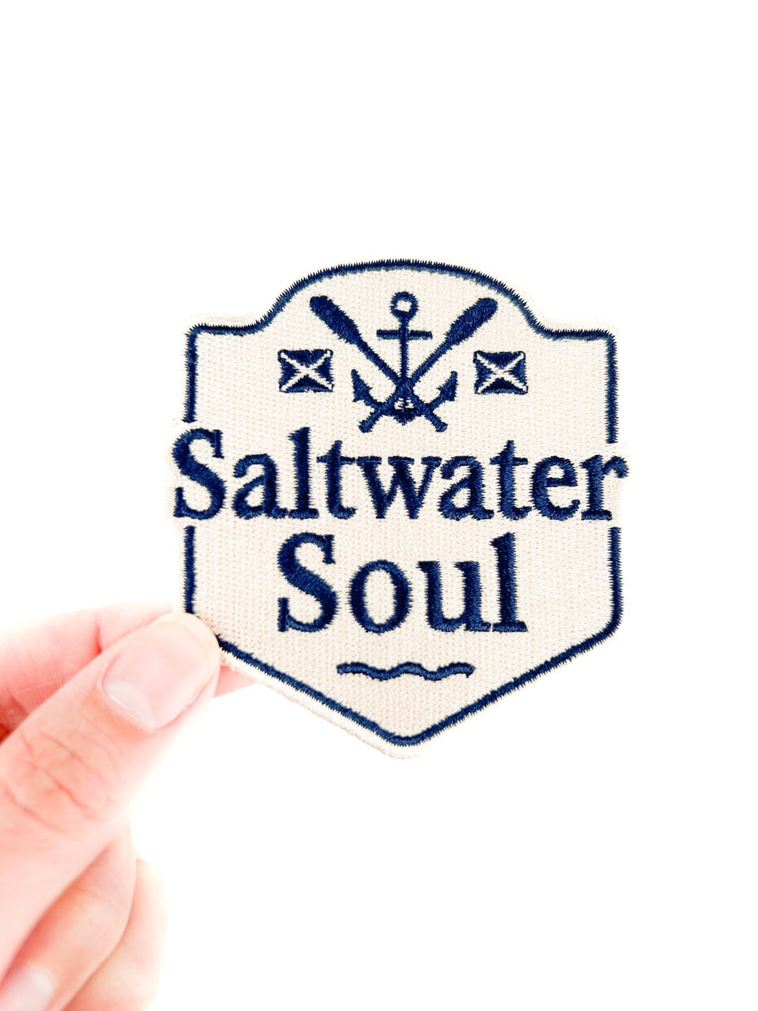 Saltwater Soul Patch | Nautical Embroidered Iron on Patch | Ocean Lover ...