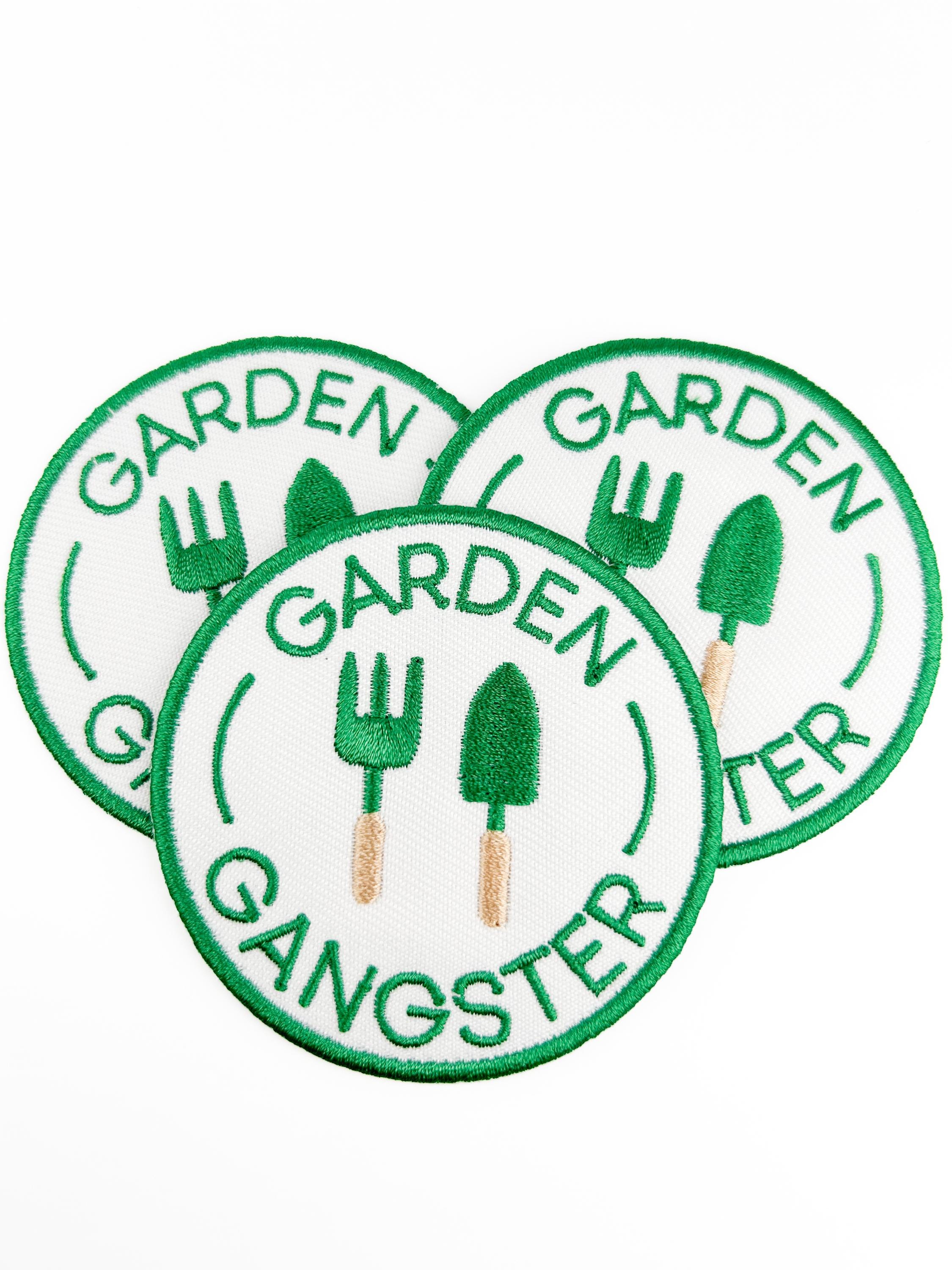 Garden Gangster Embroidered Iron-on Patch - Patch for Hats, Clothing ...
