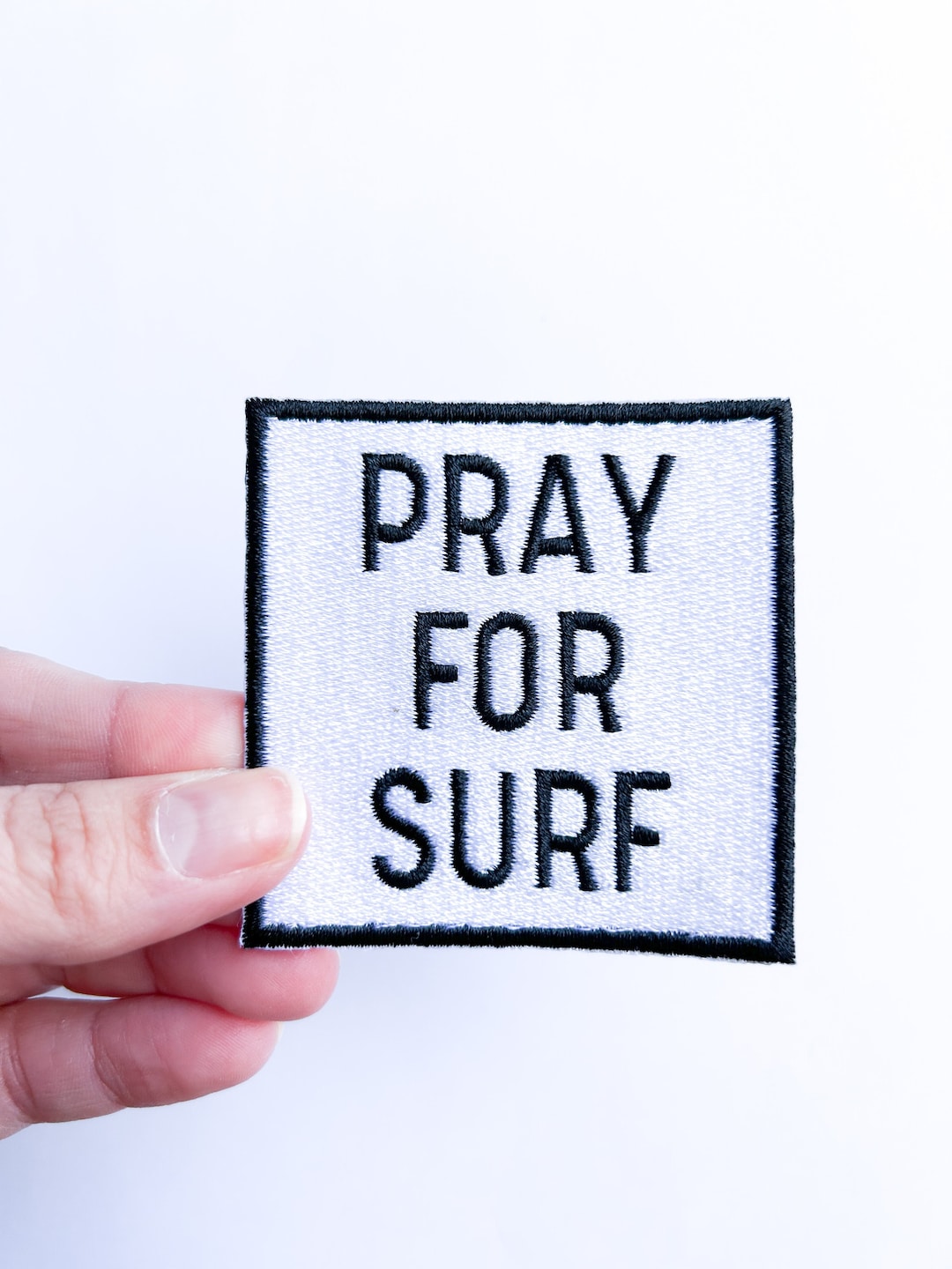 Pray for Surf Embroidered Iron on Patch for Clothing, Hats and Bags ...