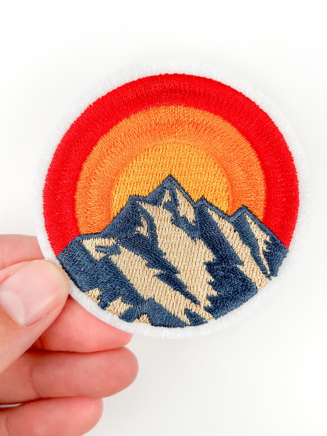 Embroidered Mountain Iron on Sew on Patch | Hats, Clothings and Bags ...