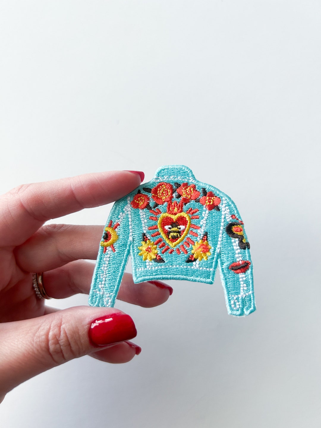 Cowgirl Jean Jacket Patch Embroidered Iron-on Patch Southern Outlaw ...