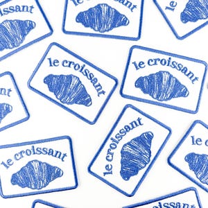 Le Croissant Embroidered Iron-on Patch Food Lover, Food Lover, Chef, Cooking, Kitchen, Bakery ...
