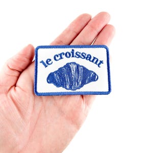 Le Croissant Embroidered Iron-on Patch Food Lover, Food Lover, Chef, Cooking, Kitchen, Bakery ...