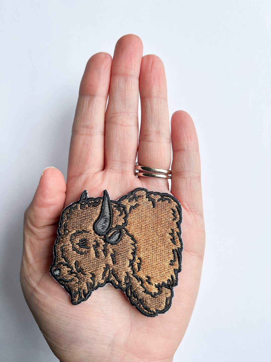 Bison Embroidered Iron on Patch for Hat, Clothing and Bags | Buffalo Patch | Nature Patch ...