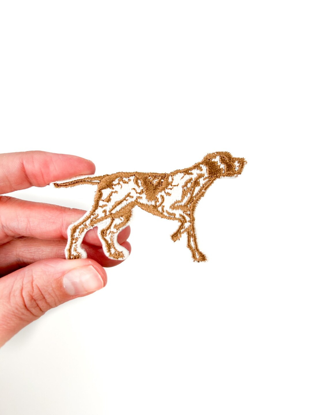 Pointer Dog Embroidered Iron-on Patch – Brown & White – Hunting Dog ...