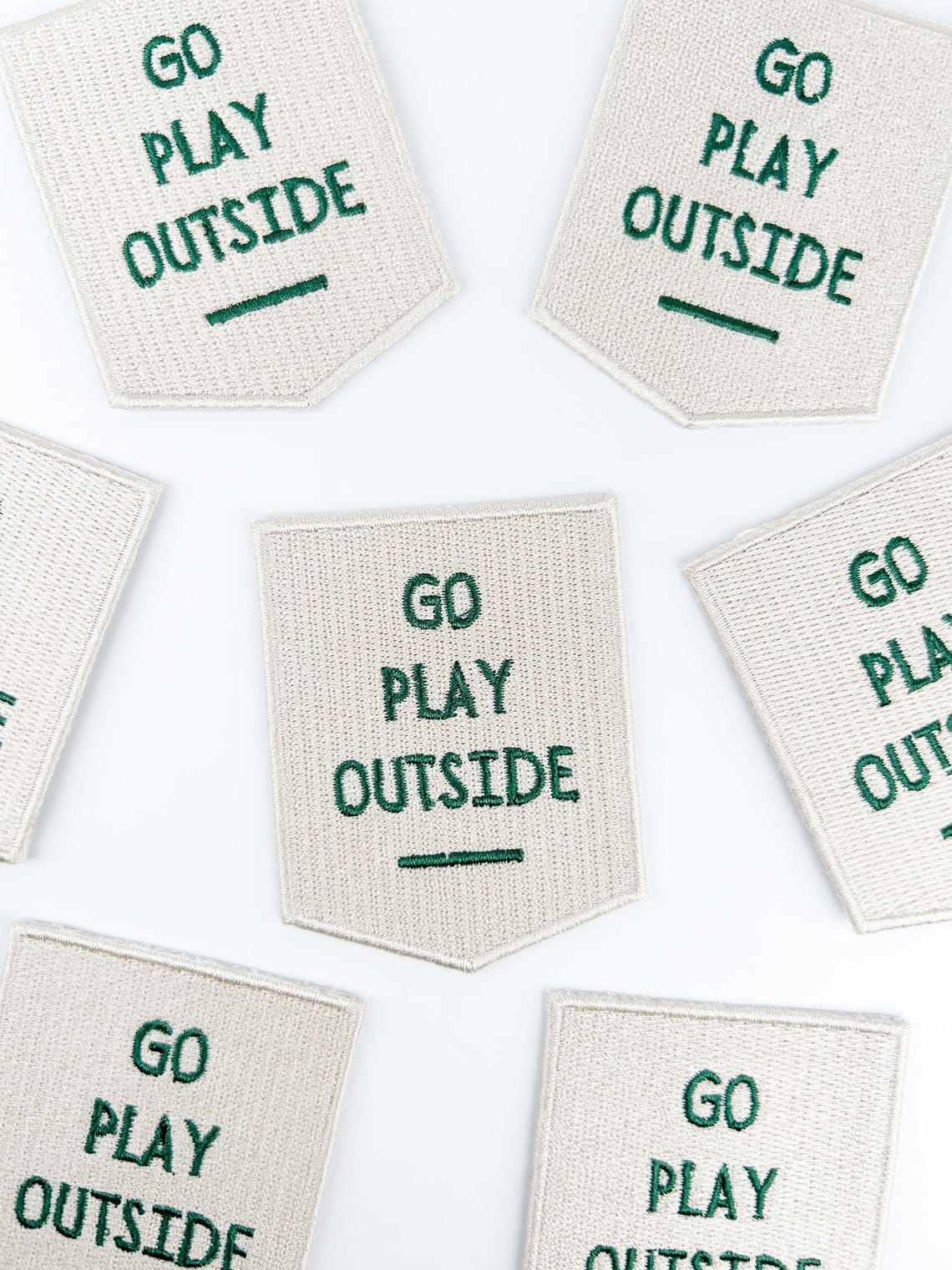 Go Play Outside Iron-on Patch Embroidered Patch for Hat, Clothing or ...