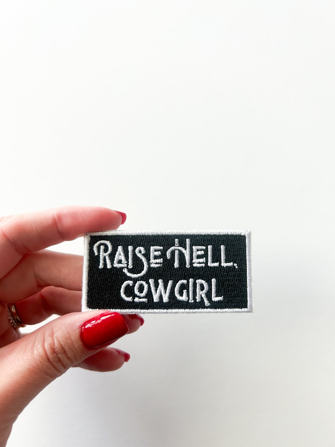 Raise Hell Cowgirl Patch Embroidered Iron-on Patch Southern Country Charm, Cowboy Patch ...