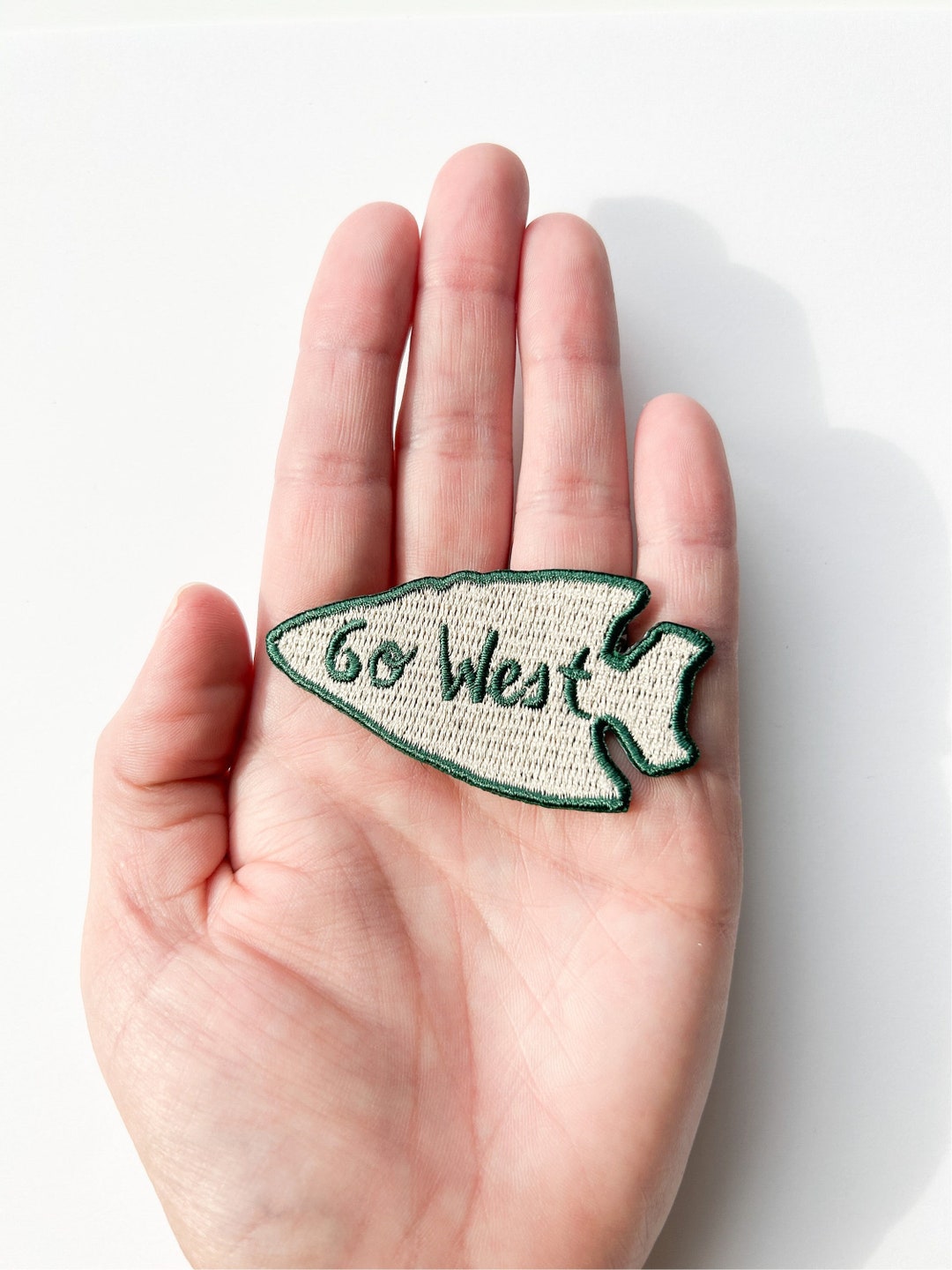 Go West Arrowhead Embroidered Iron on Patch | Embroidered Patch for ...