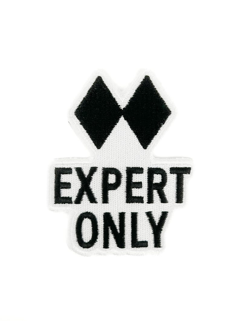 Expert Only Double Black Diamond Patch | Skiing Snowboarding Patch ...