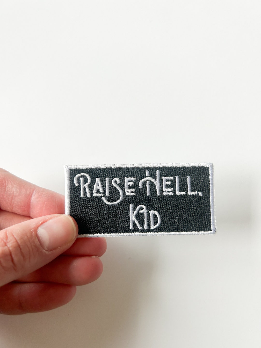Raise Hell Kid Embroidered Iron-on Patch for Clothing, Hats and Bags Southern Outlaw Country ...