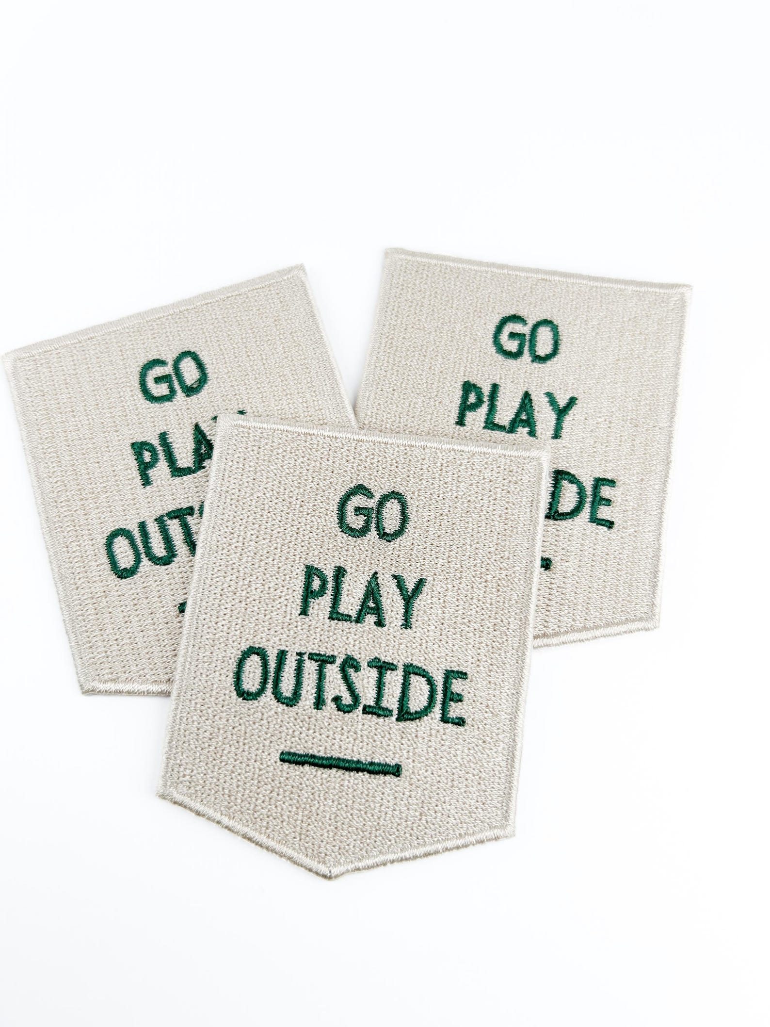 Go Play Outside Iron-on Patch Embroidered Patch for Hat, Clothing or ...