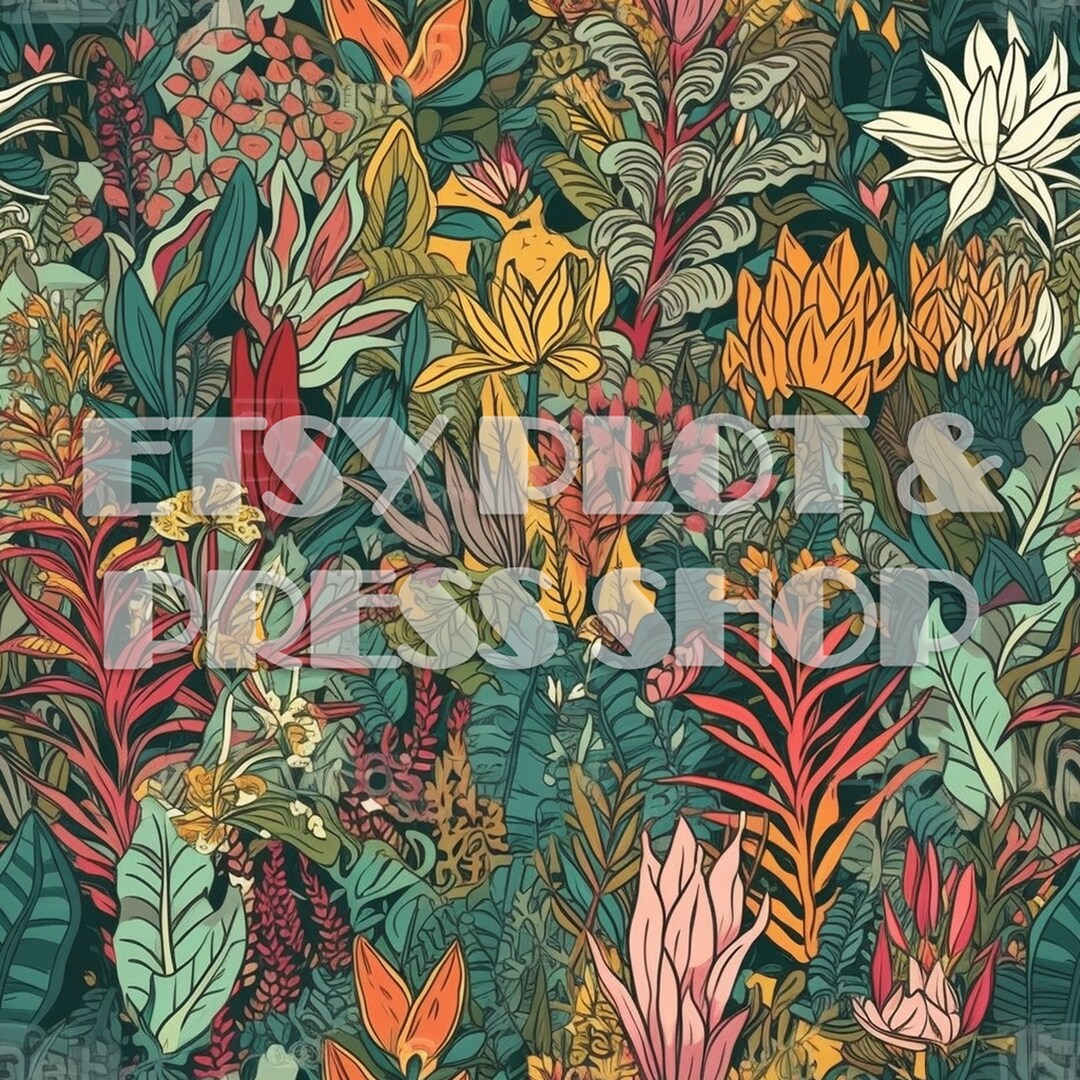 4k Seamless Digital Fun & Funky Jungle Pattern #17 - Etsy