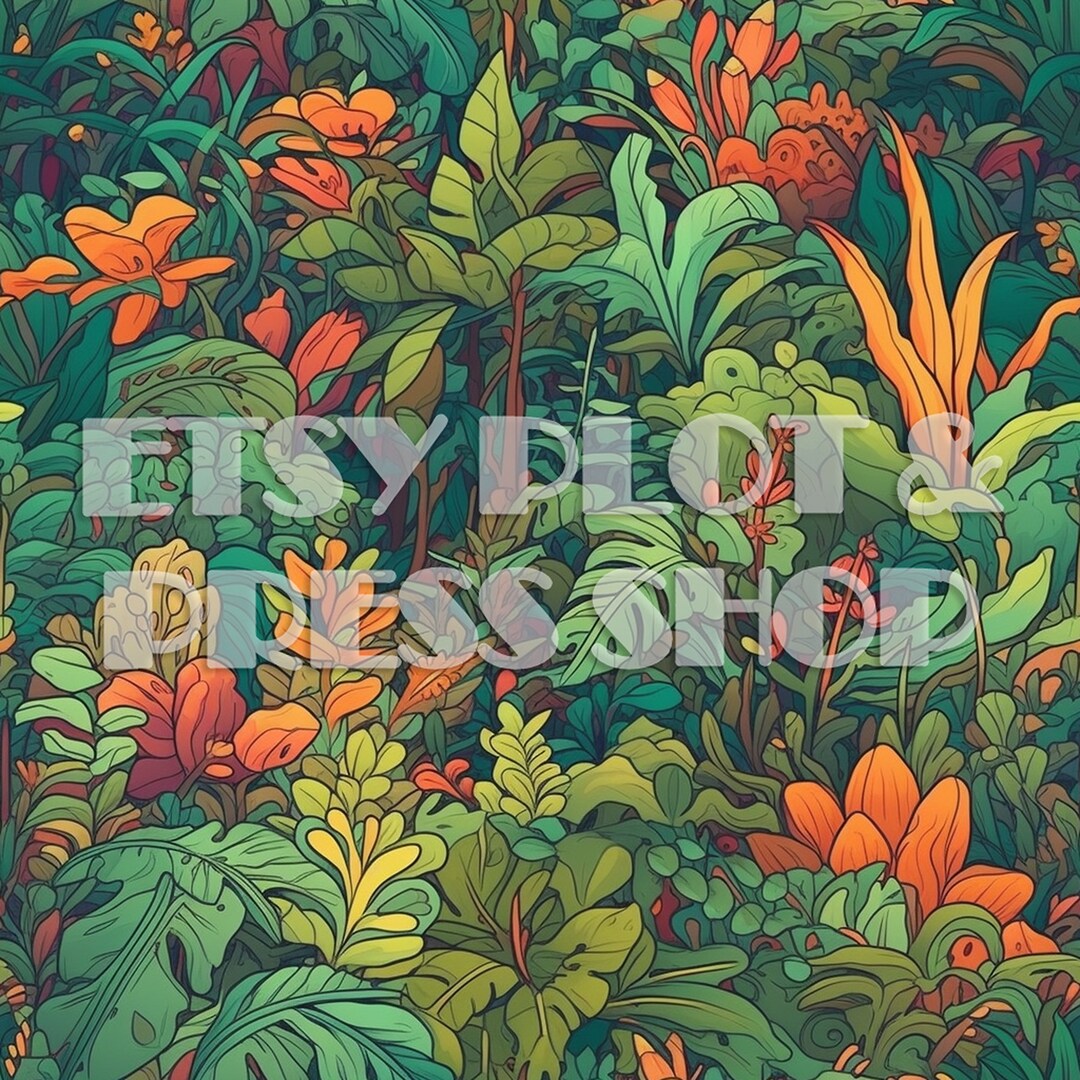 4k Seamless Digital Fun & Funky Jungle Pattern #16 - Etsy
