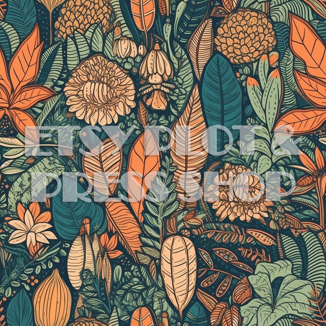 4k Seamless Digital Fun & Funky Jungle Pattern #3 - Etsy