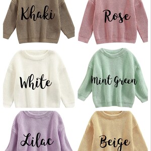 Personalised Childrens Floral Initial Jumper Hand Embroidered Name ...