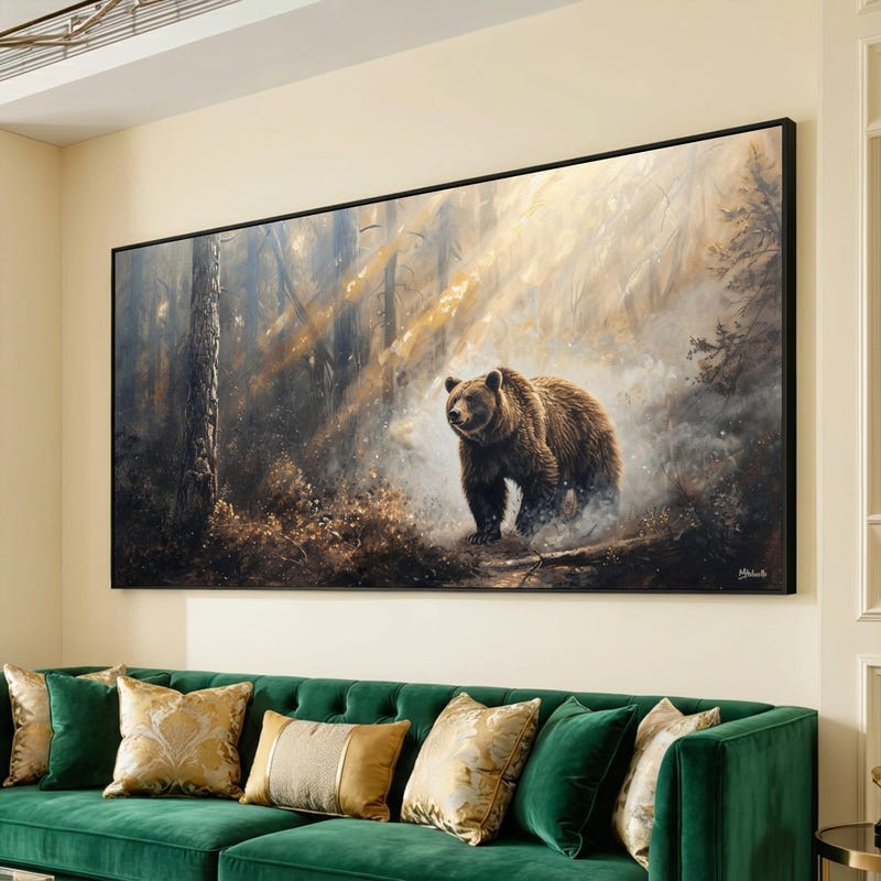 Sunlight Forest Canvas - Etsy