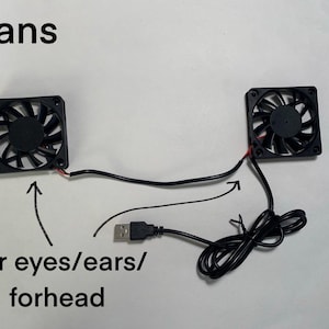 Fursuit USB Head Cooling Fans (battery Bank Compatable!) - Etsy