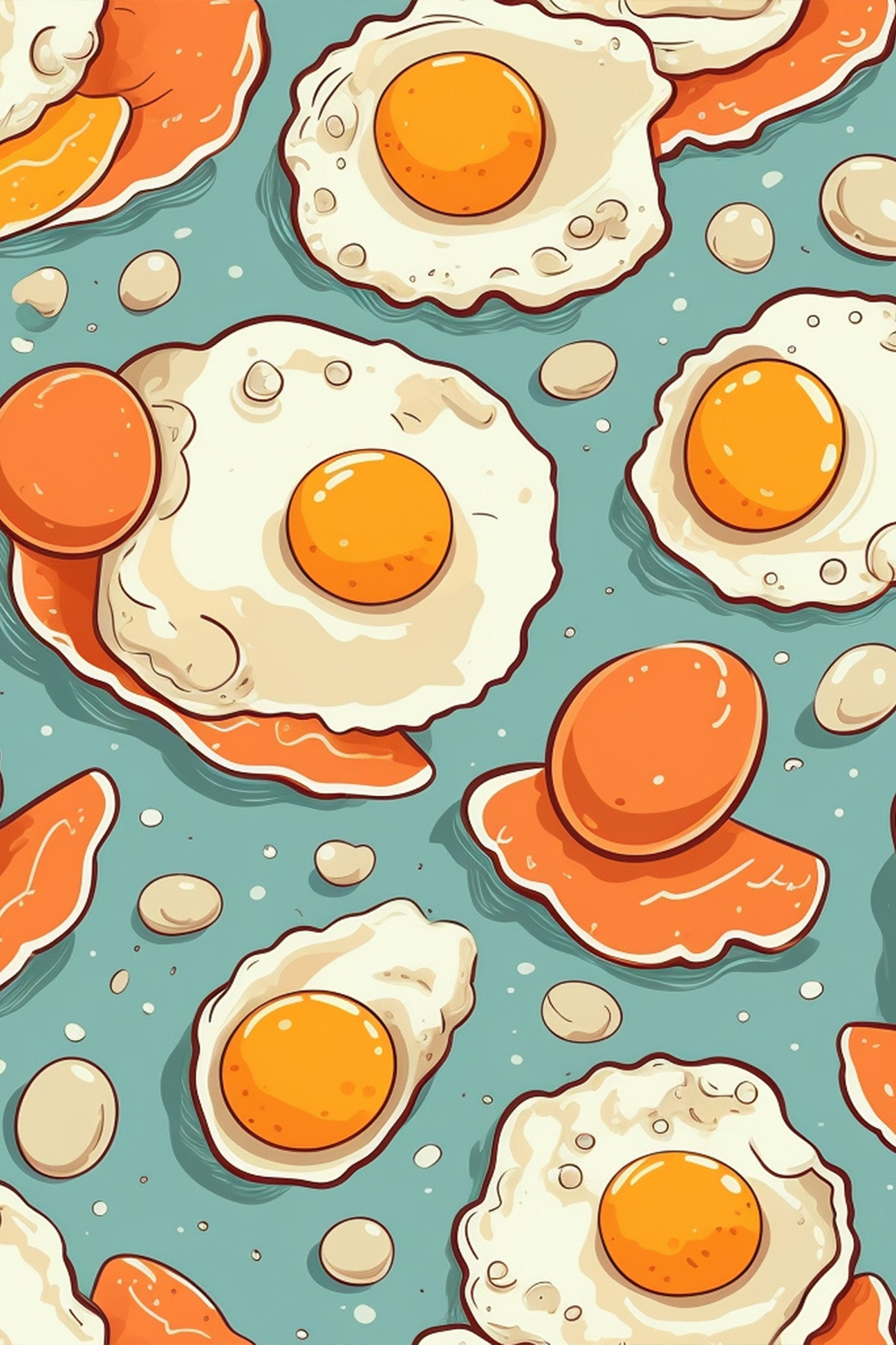 Breakfast Seamless Digital Paper Pack - Etsy