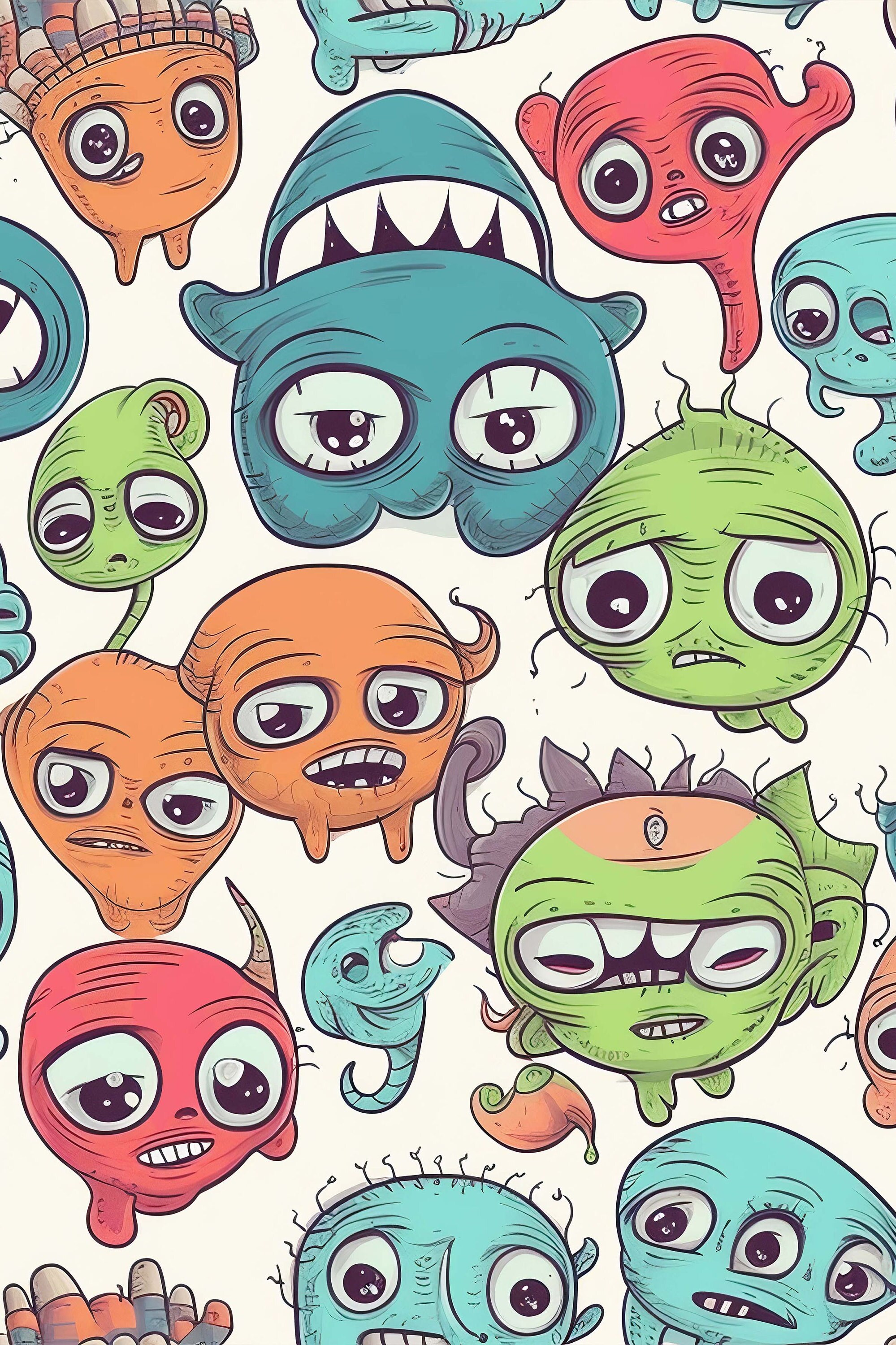 Retro Alien Seamless Digital Paper Pack V1 - Etsy