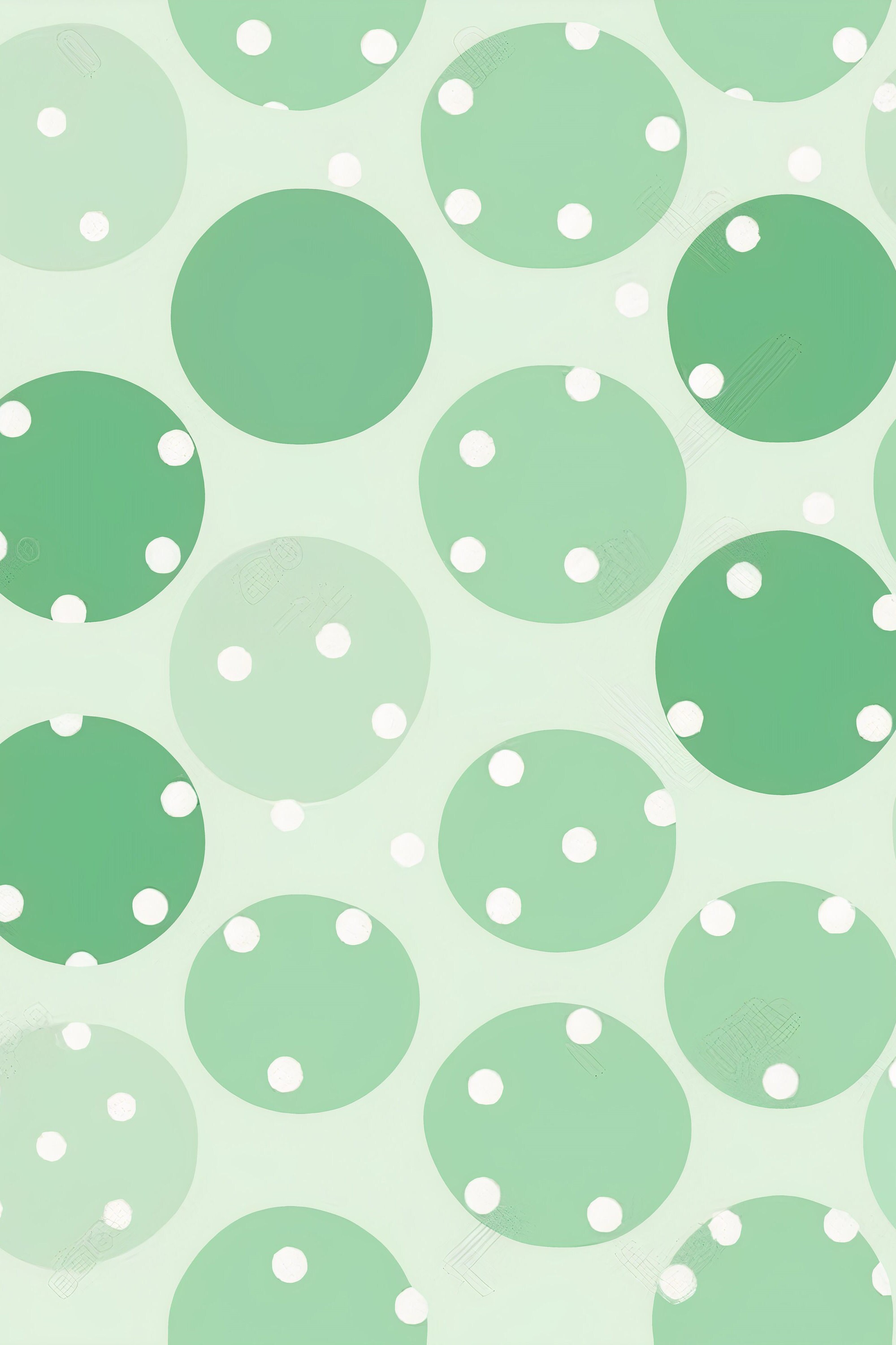 Green Polka Dots Seamless Digital Paper Pack - Etsy