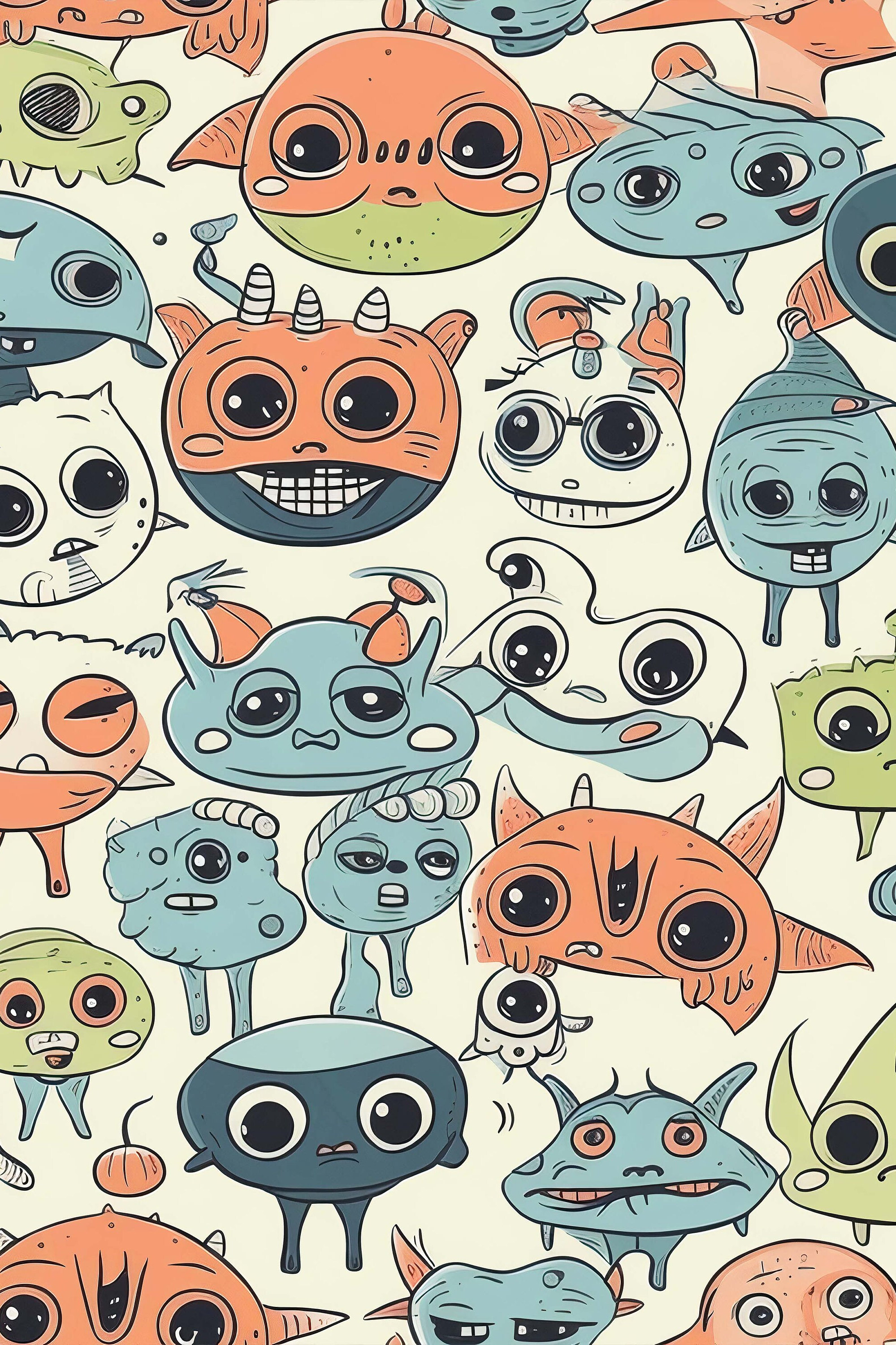 Retro Alien Seamless Digital Paper Pack V1 - Etsy